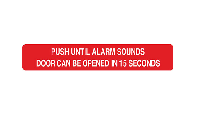 Detex ECL-395 Delayed Egress Peel & Stick Sign – Commercial Door Worx